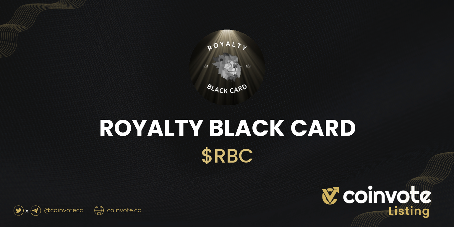 ROYALTY BLACK CARD (RBC) price today, chart, market cap & news | Coinvote
